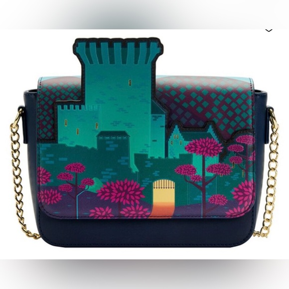 Loungefly | Bags | Nwtloungeflydisneypixar Braves Castle Crossbody Bag ...